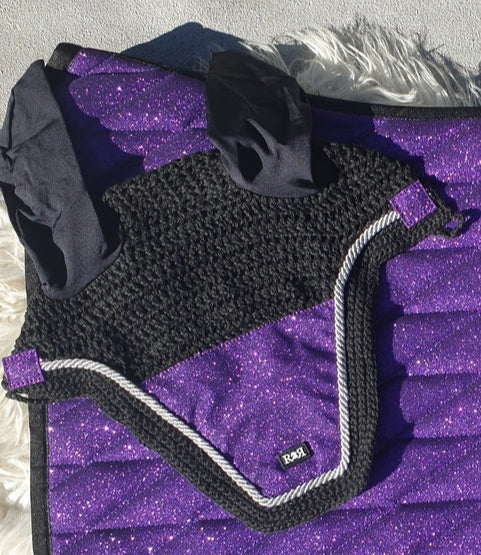 Ear Bonnet Purple Glitter – Ready To Ride Equestrian
